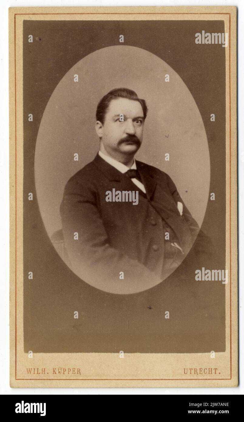 Portrait of mr. M.J. van Oosterzee. Bust on the right, in oval Stock ...
