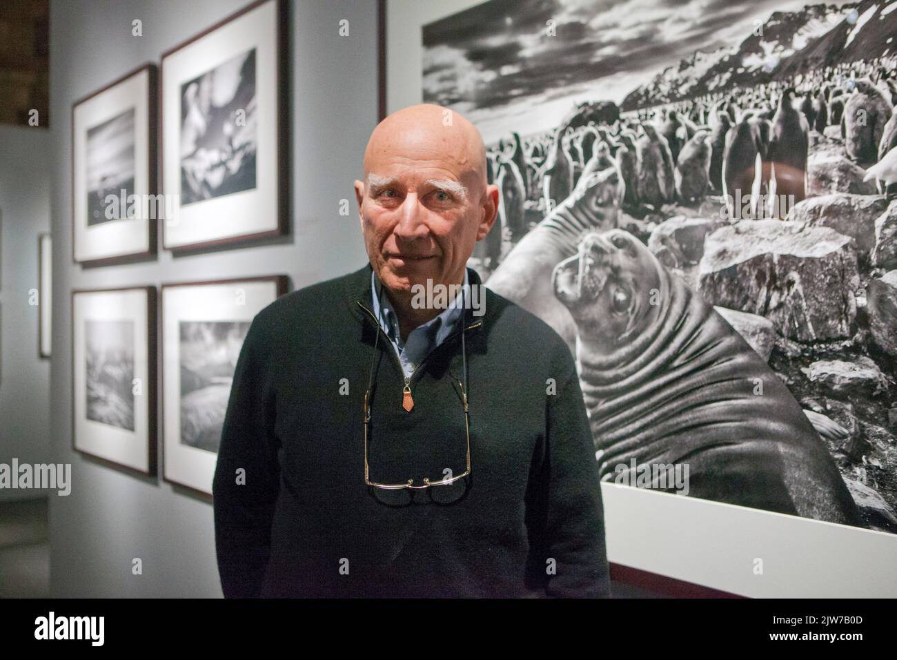 Brazilian photographer Sebastiao Salgado at the press preview of his ...