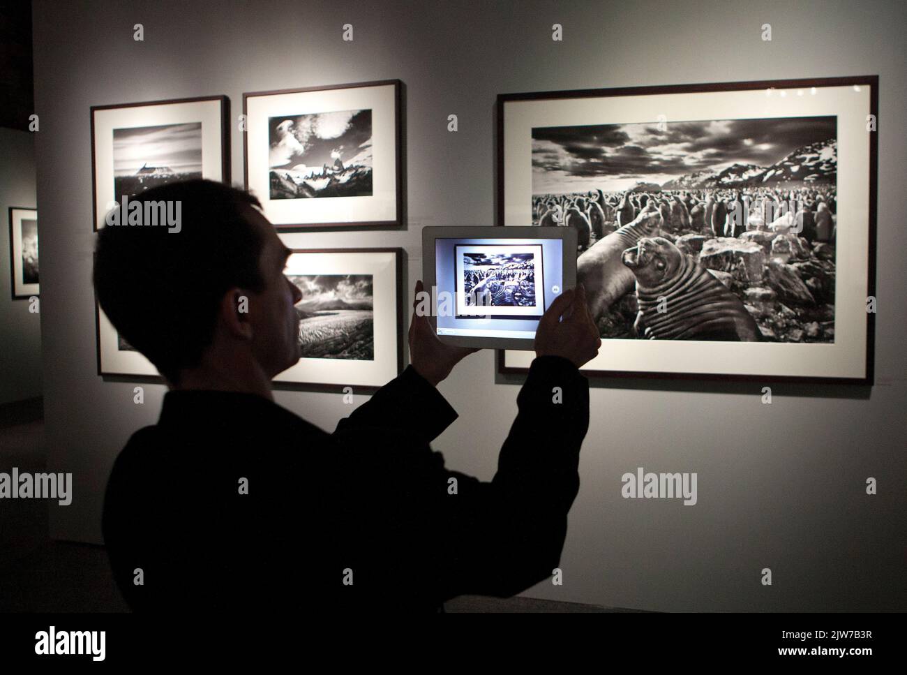 Brazilian photographer Sebastiao Salgado at the press preview of his ...