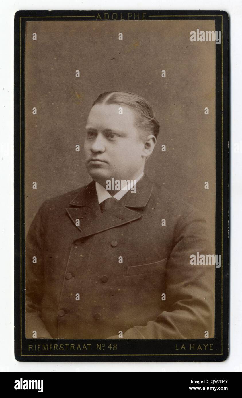Portrait of Arend Dirk Hendrik HERINGA. Bust of the front left Stock ...