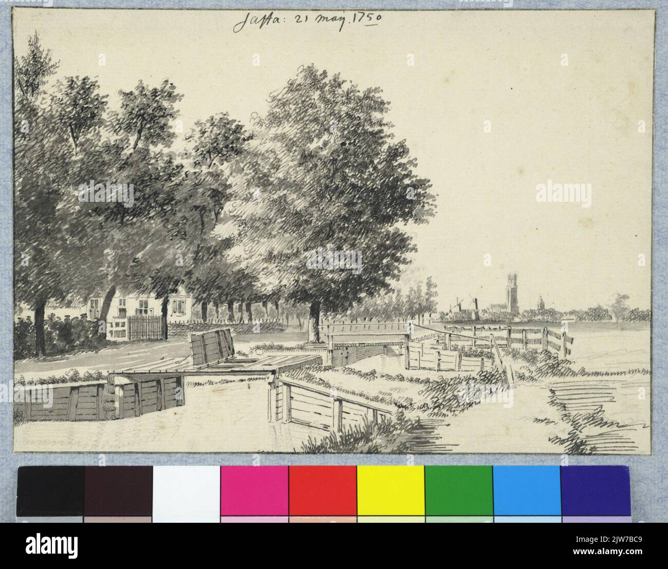 Image of the repair of war damage on the railway bridge over the Zuid ...