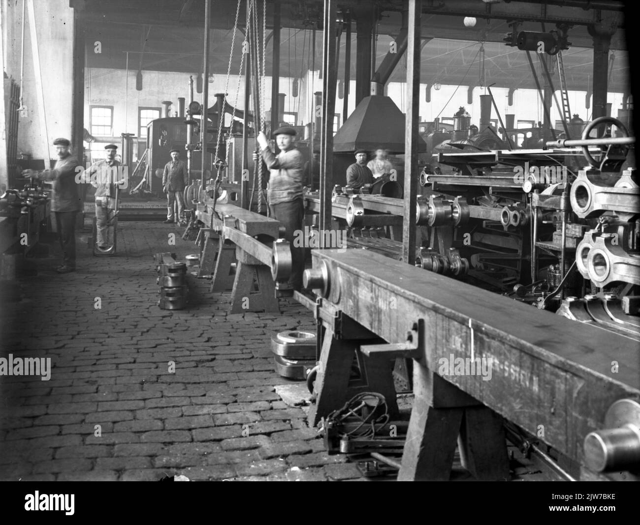 Interior of the central workshop of the H.S.M. in Haarlem: Department ...