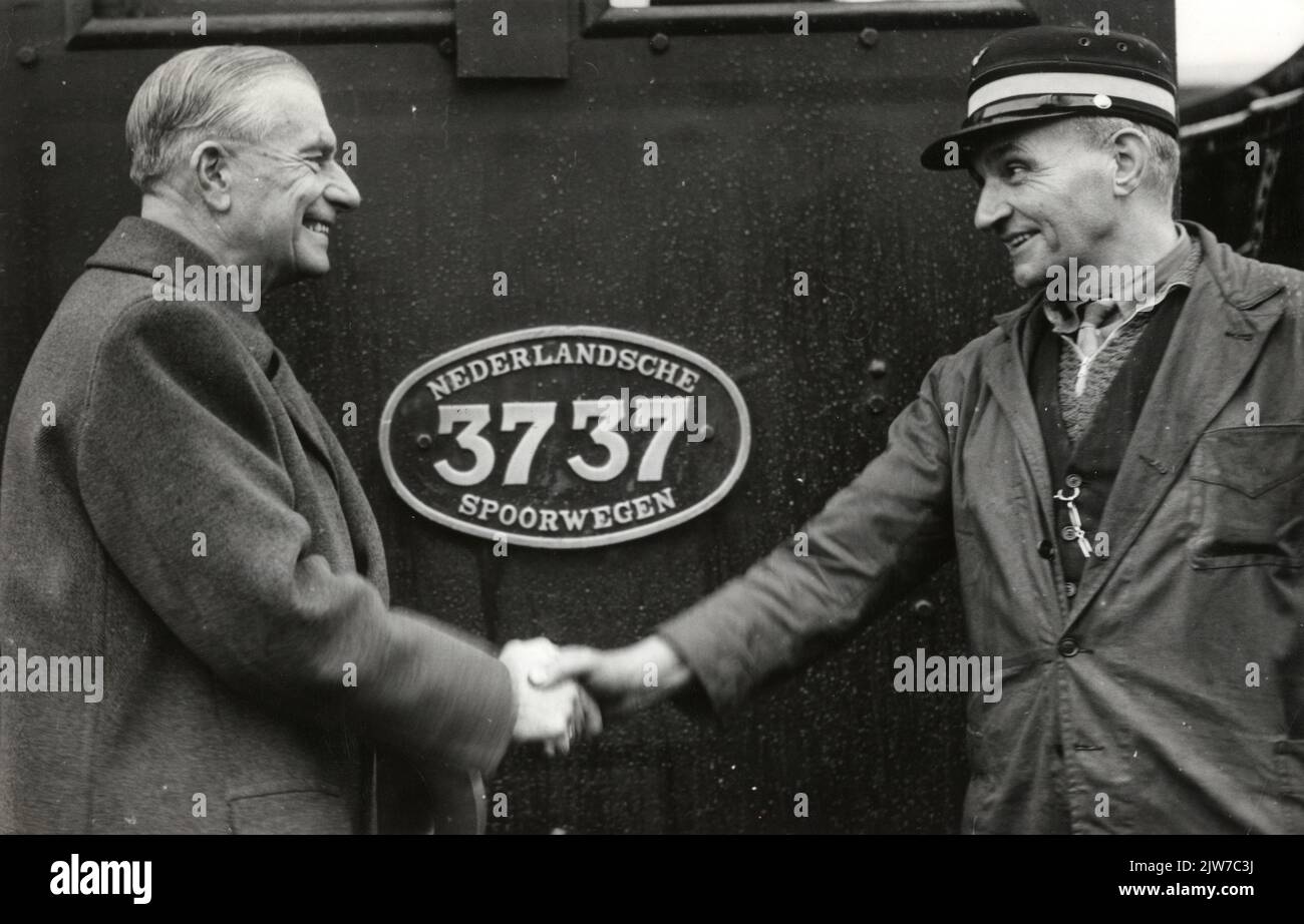 Image of president director Dr. Ir. F.Q. Den Hollander of the N.S ...