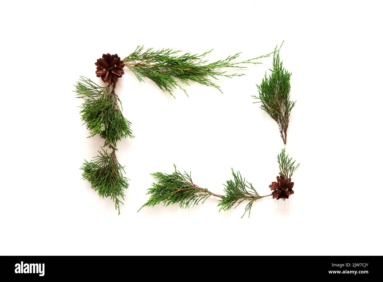 Christmas background with fir tree and decoration Stock Photo - Alamy