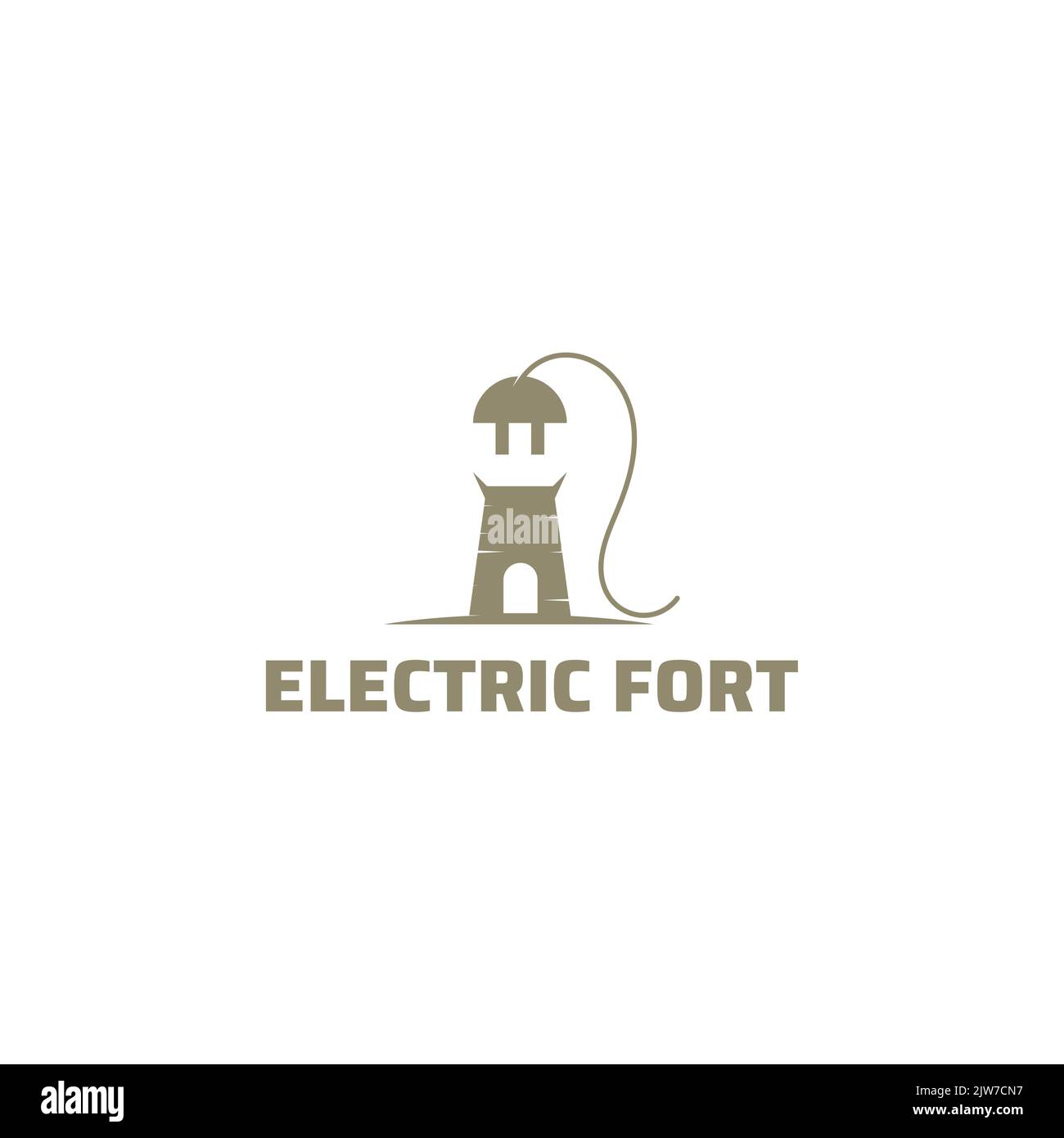 Simple design of fort and plug illustration logo design. Logo ...