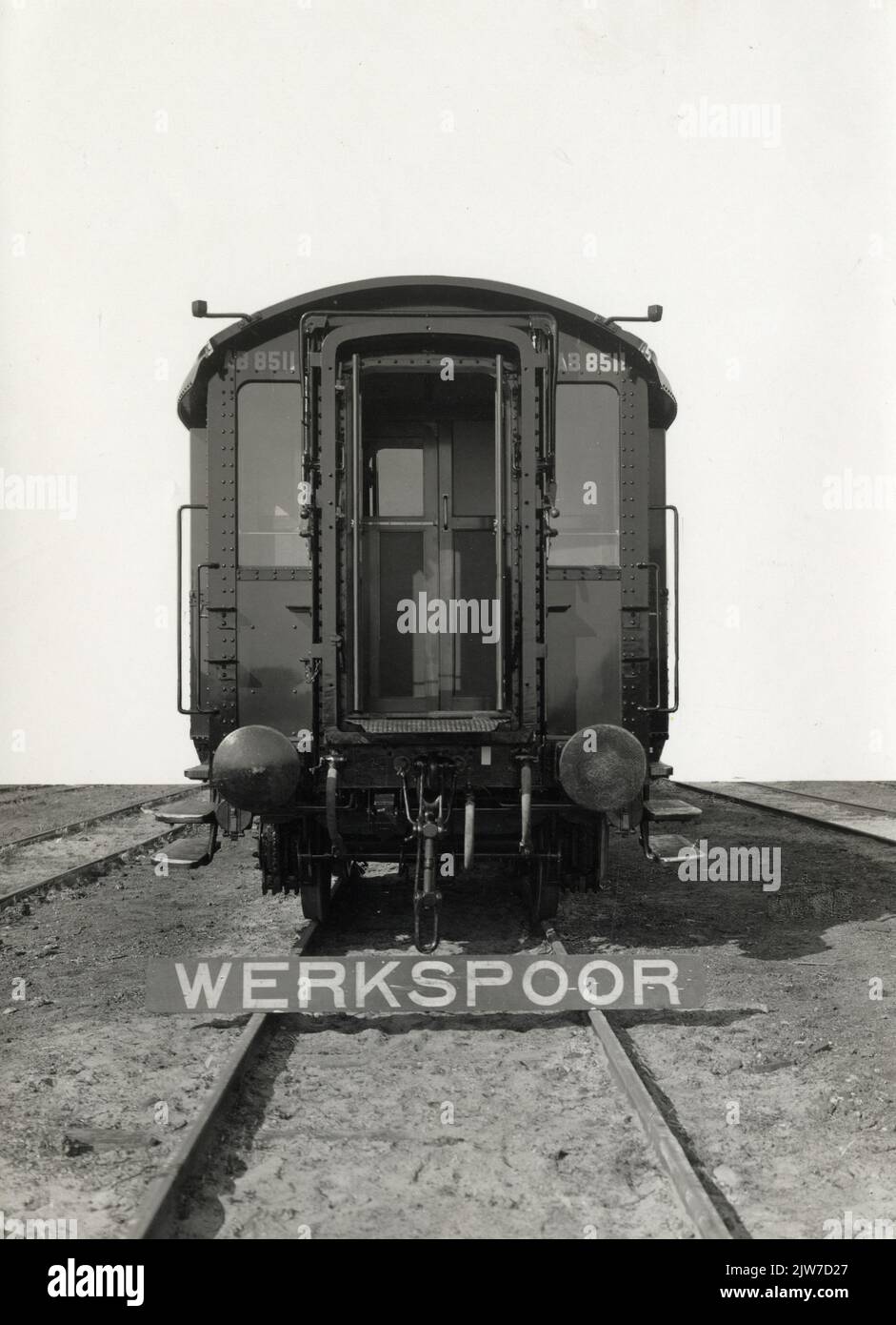 Image of the head wall of the factory-new carriage no. AB 8511 (Series ABEC 8501-8511, Mat. 1924 ...