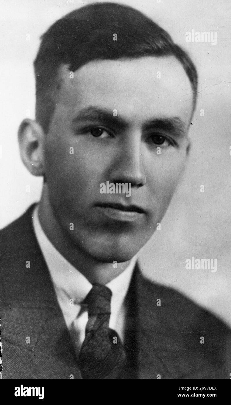 Portrait of Willem Eggink, born May 3, 1920, student of Social ...