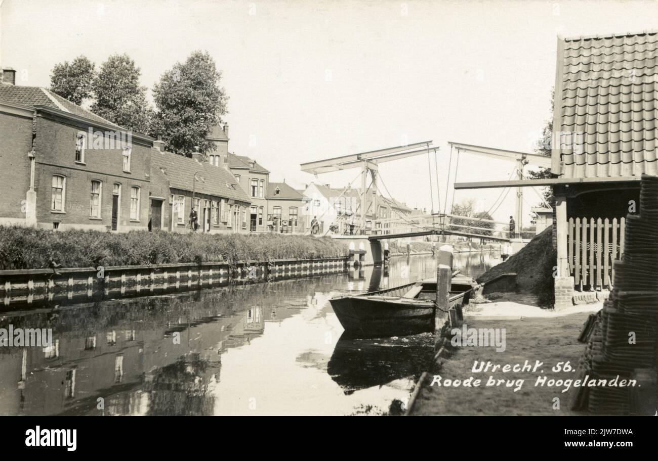 View of the Hogelanden WZ in Utrecht with the Rodebrug over the Vecht ...