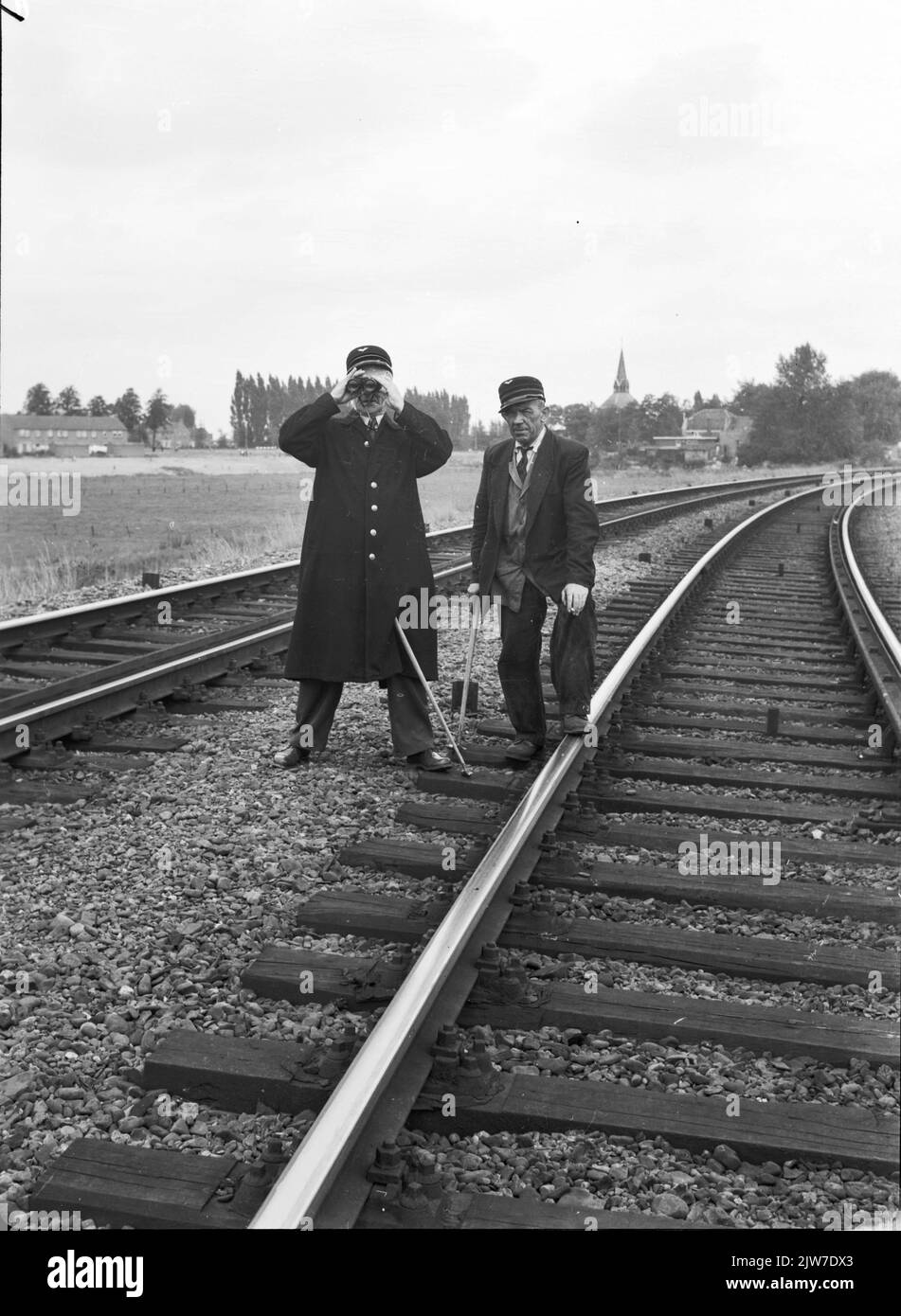 Railway line inspection Black and White Stock Photos & Images - Alamy