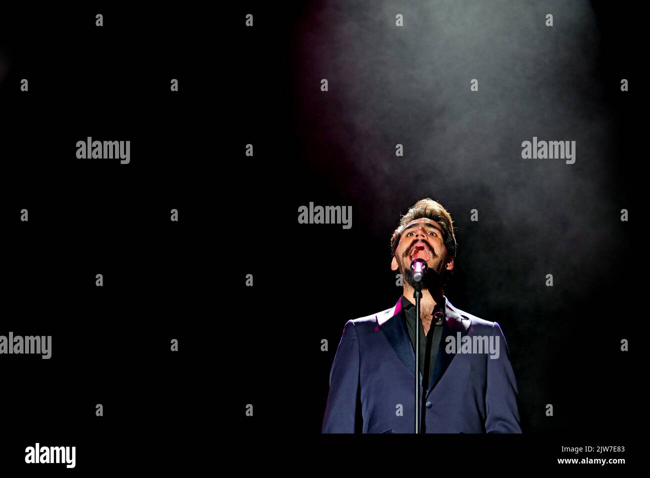 Vicenza, VI, Italy - September 3, 2022: Singer BOSCHETTO IGNAZIO during ...