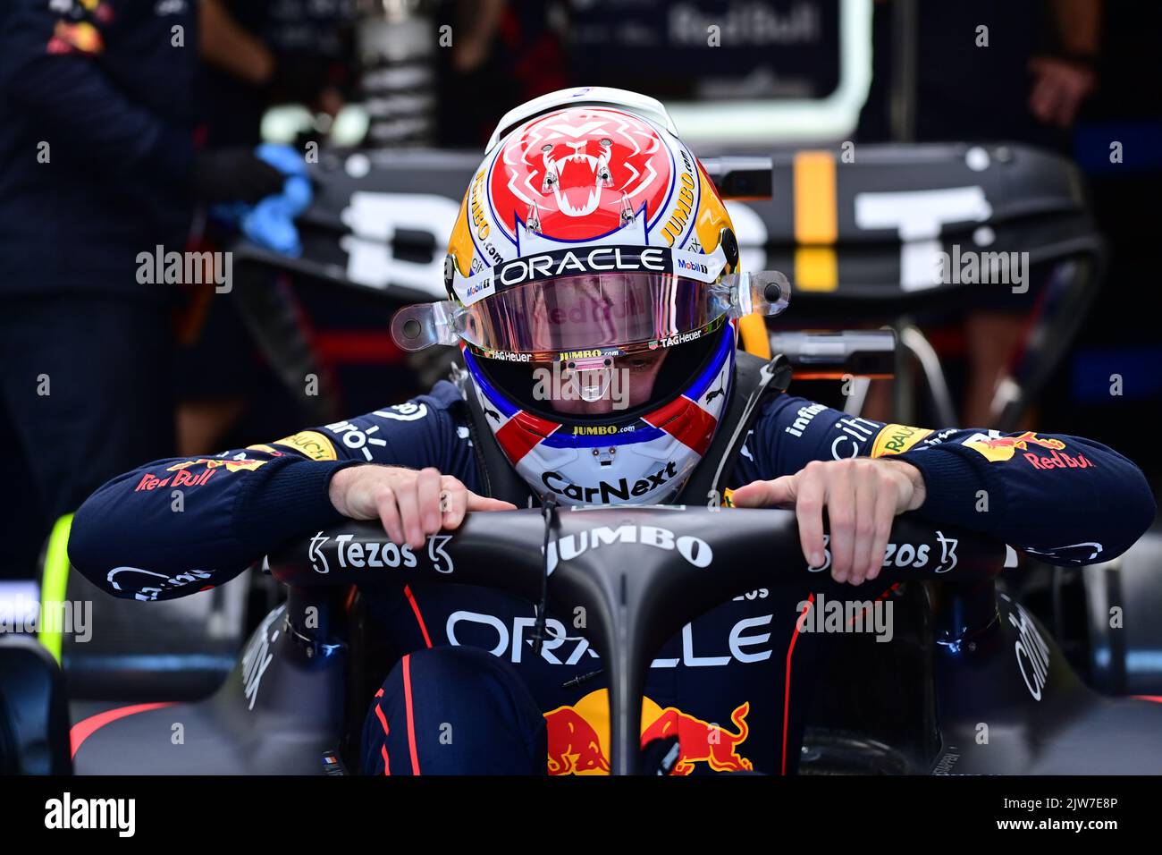 VERSTAPPEN Max (ned), Red Bull Racing RB18, portrait during the Formula 1 Heineken Dutch Grand ...