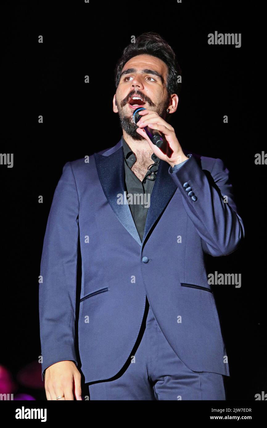 Vicenza, VI, Italy - September 3, 2022: Singer BOSCHETTO IGNAZIO during ...