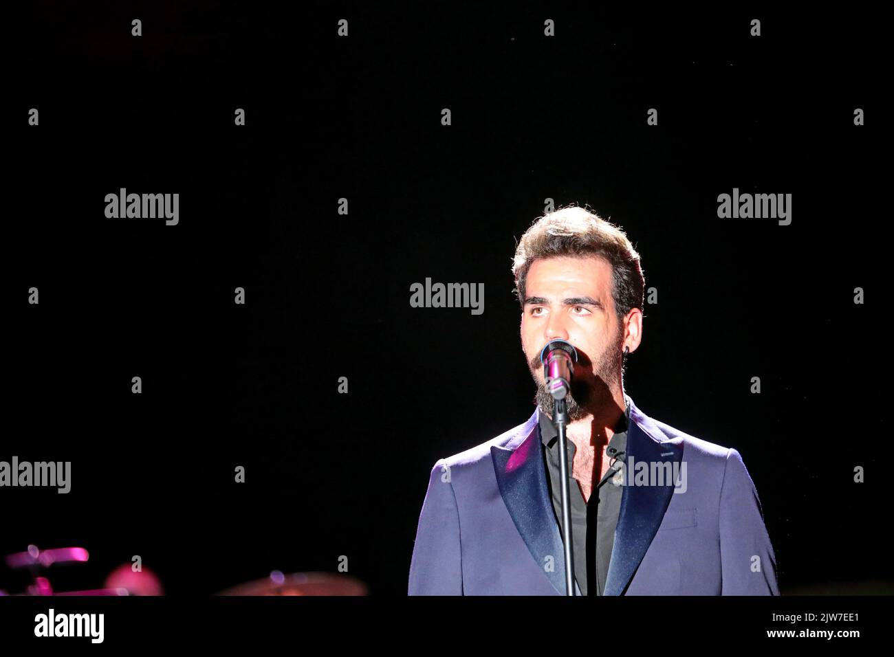 Vicenza, VI, Italy - September 3, 2022: Singer BOSCHETTO IGNAZIO during ...