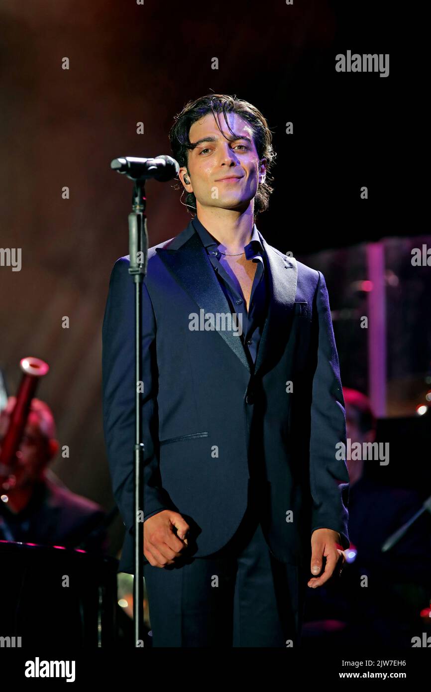 Vicenza, VI, Italy - September 3, 2022: Italian Singer GINOBLE GIANLUCA ...