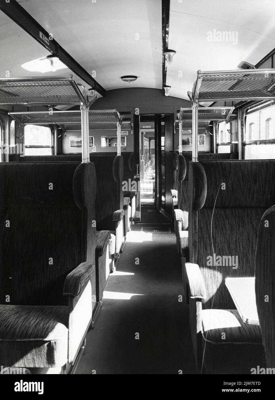 Interior of an electric train set matt. 1946 of the N.S.: Compartment ...