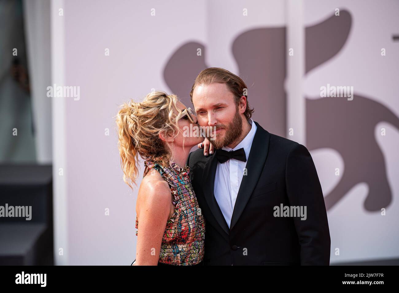 VENICE, ITALY - SEPTEMBER 03: Canadian actor Joshua Close and his wife ...