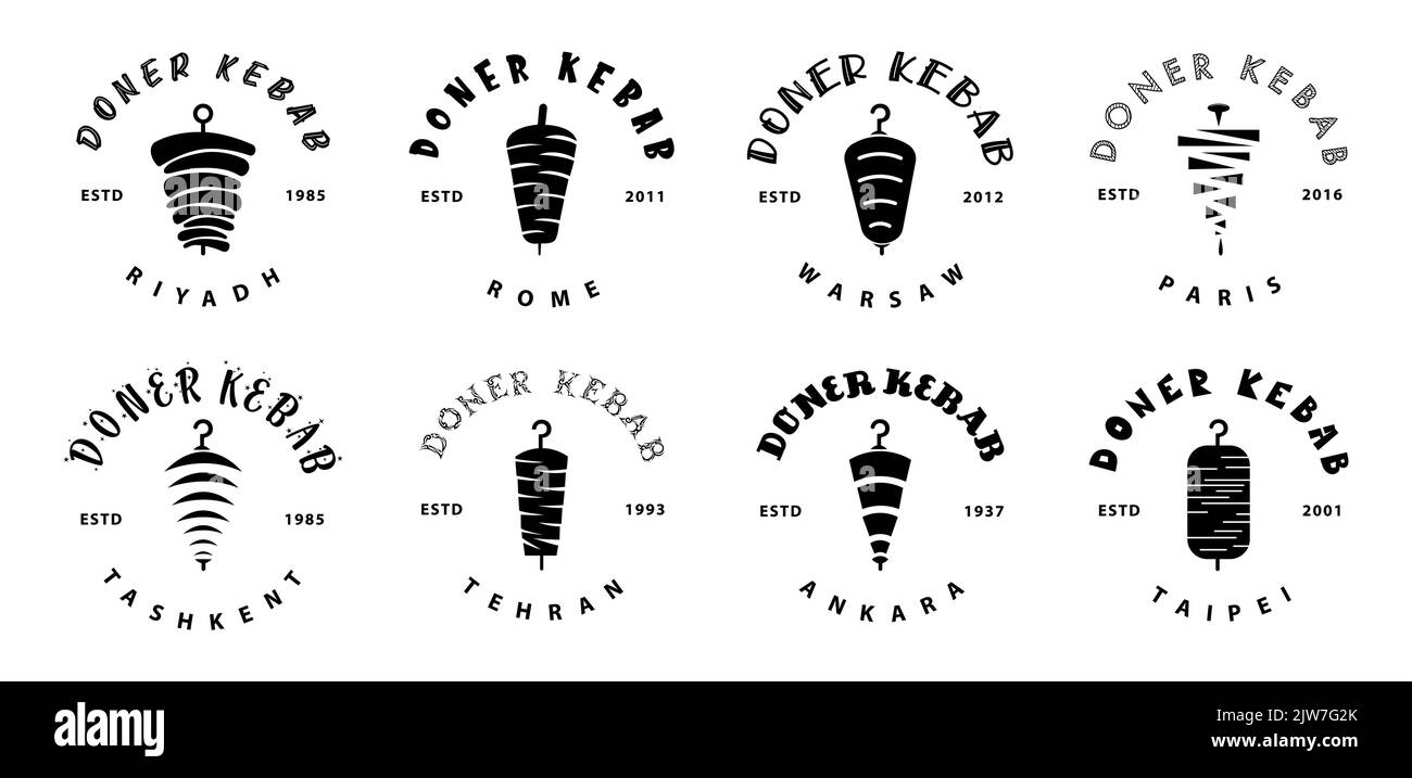 Doner kebab logo for restaurants and markets. Doner kebab logo template ...