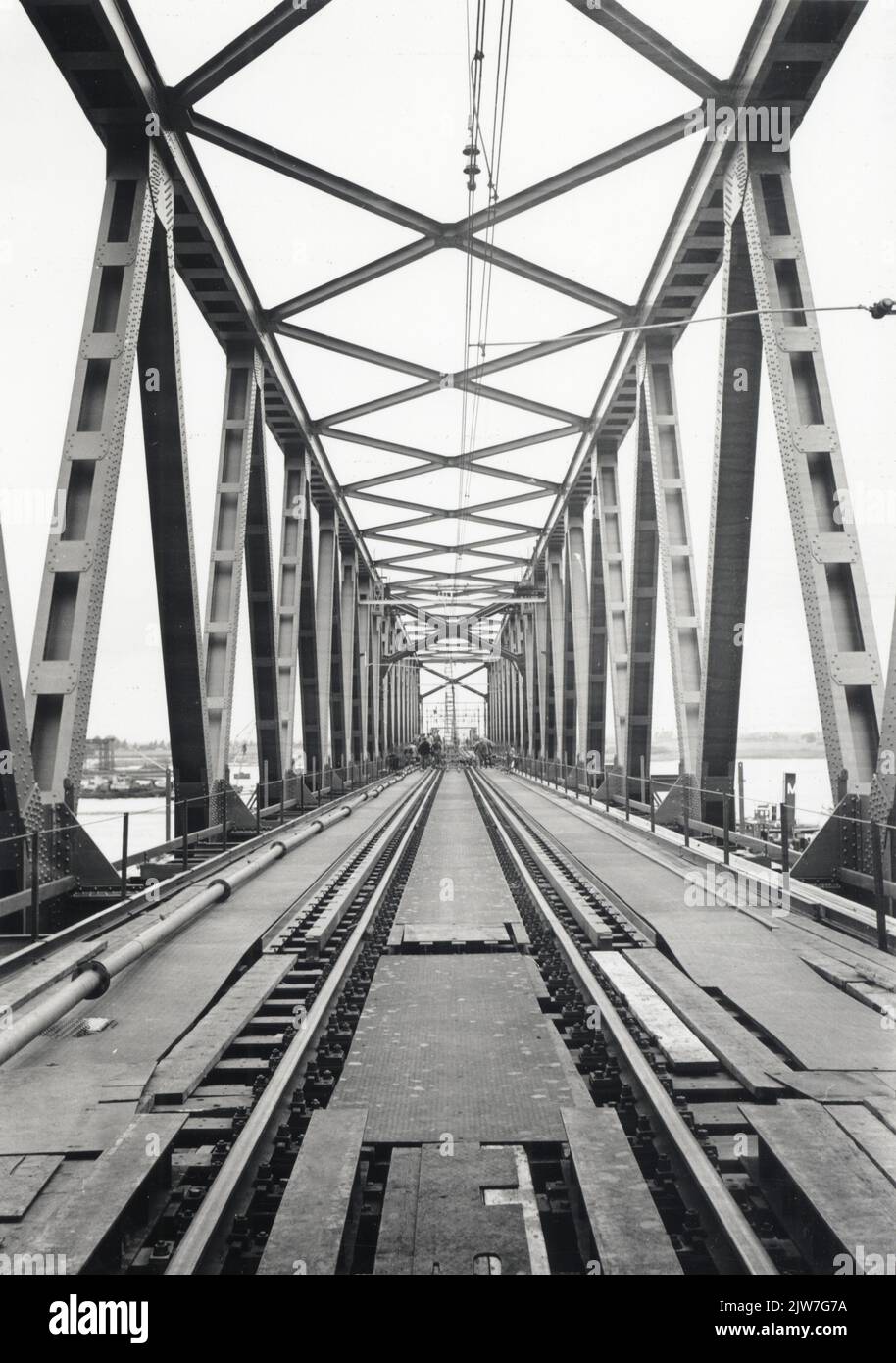 Face in the railway bridge over the Hollands Diep near Moerdijk ...
