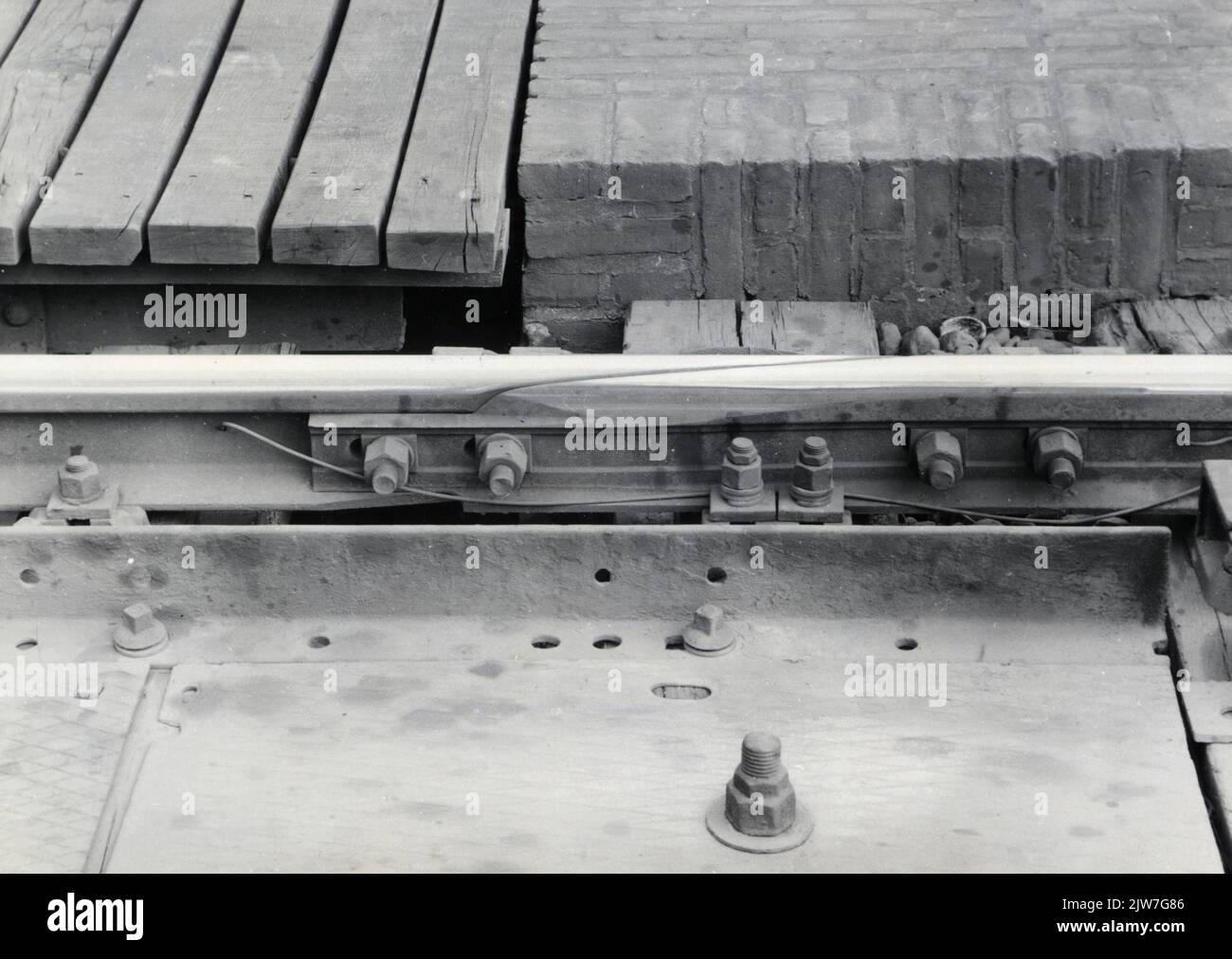 Image of the rail transition (compensation axle) at a railway bridge in ...