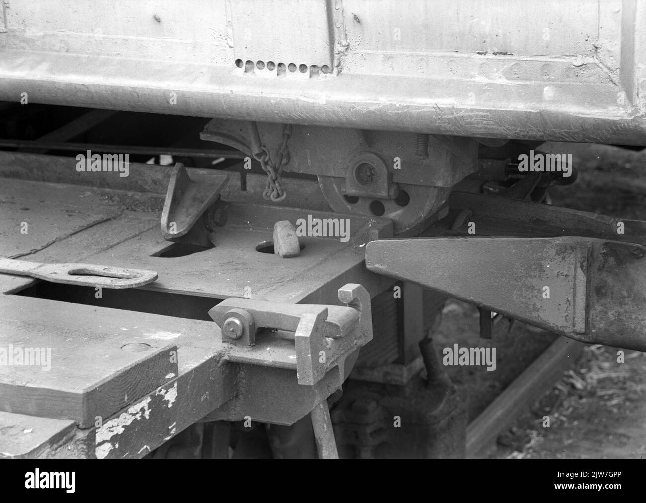 Detail of the transfer system for a car loading box in Helmond Stock ...