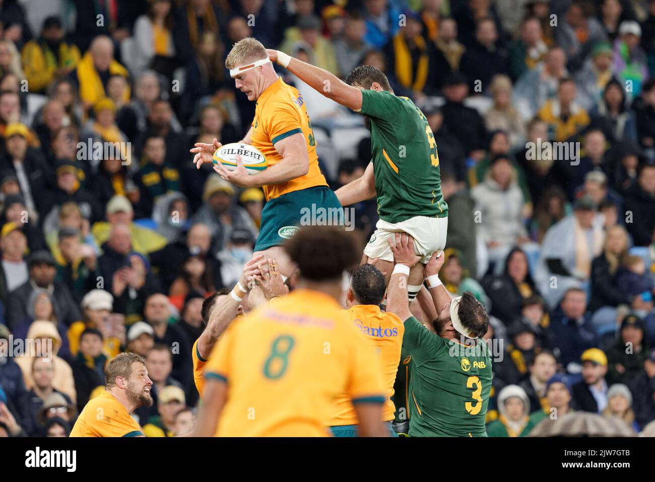 SYDNEY, AUSTRALIA - SEPTEMBER 3: Matt Philip of Australia wins the line ...