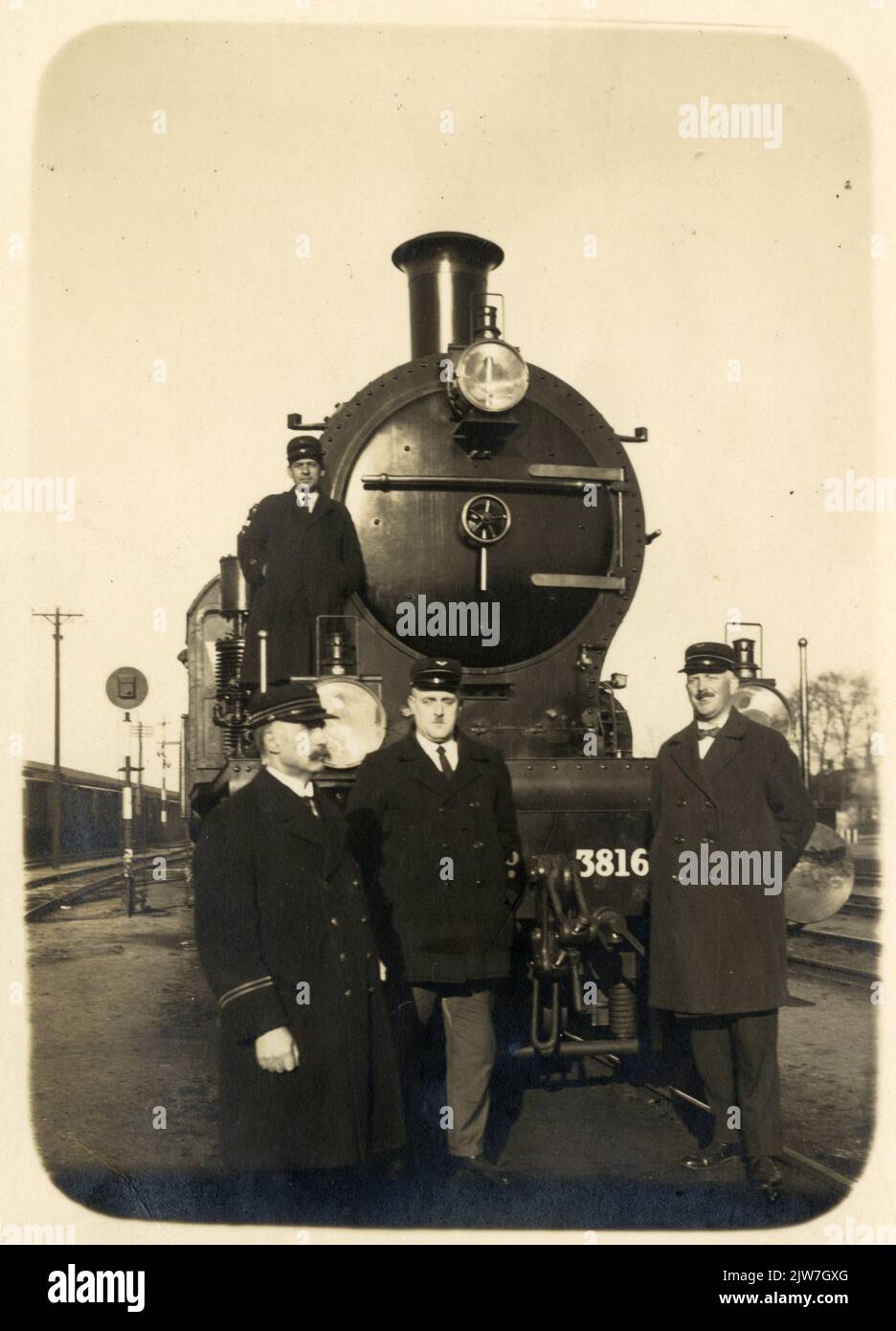 Image of some staff members of the N.S. At Steam Locomotive No. 3816 ...