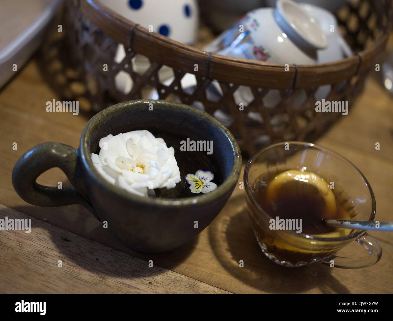Pouring tea in cup . English Tea Time. Concept relax Stock Photo - Alamy
