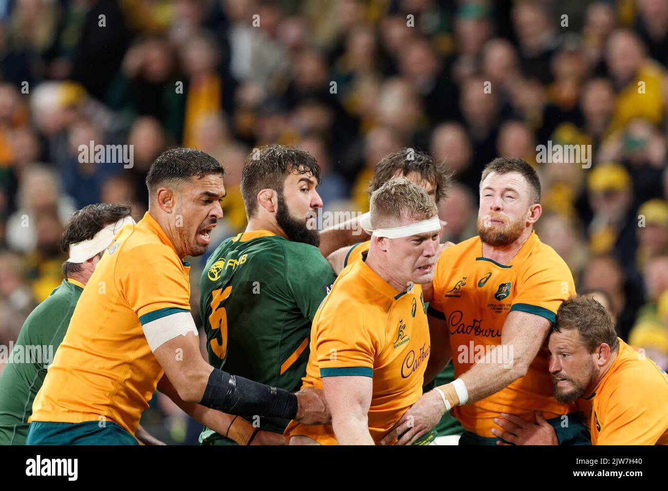 SYDNEY, AUSTRALIA - SEPTEMBER 3: Matt Philip of Australia wins the line ...