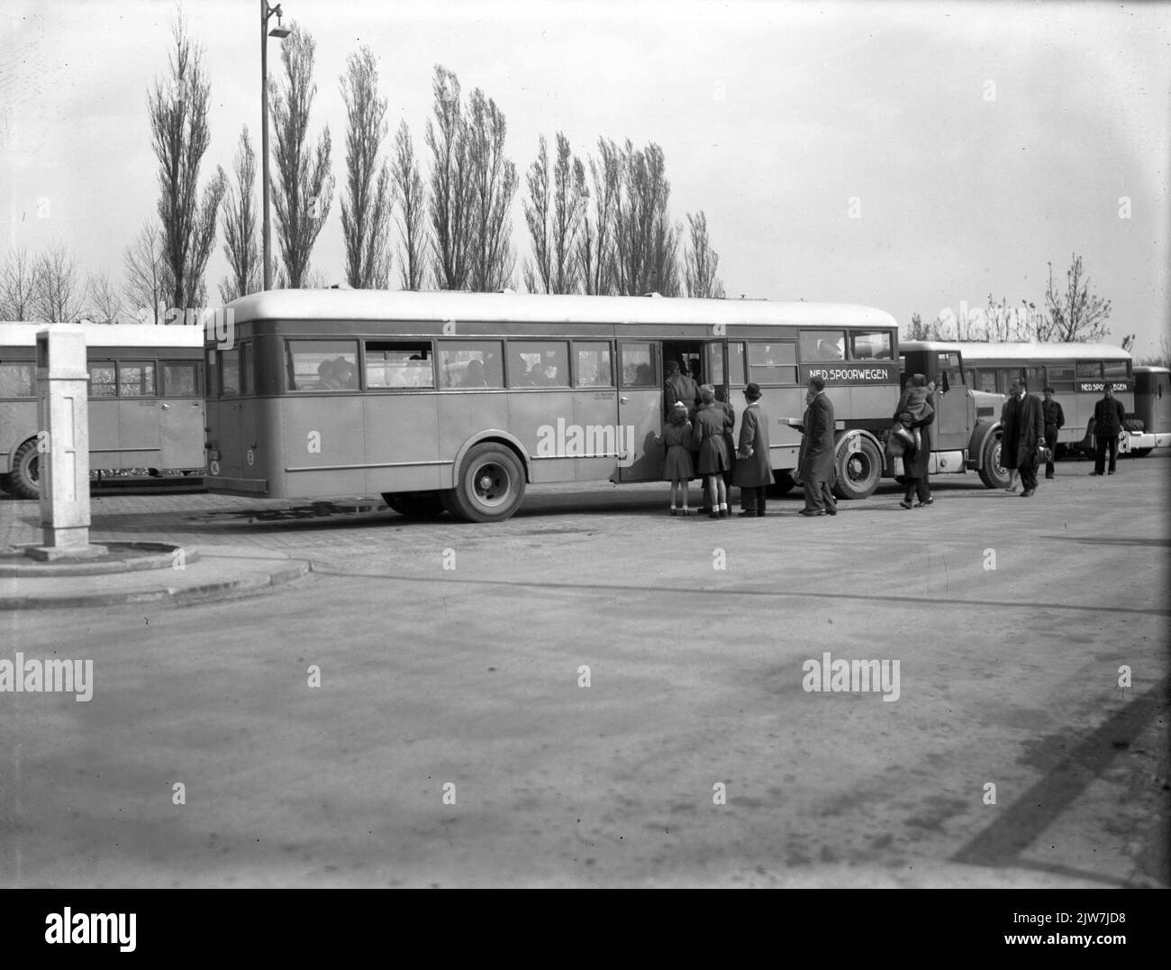 Image of a trailer bus of the N.S., with traveling travelers.n.b. The ...