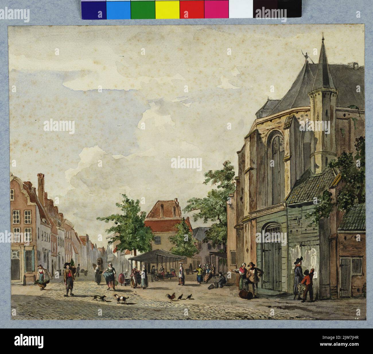St Marieplaats in Utrecht - / signed by C.W. Hoevenaar - / after a ...