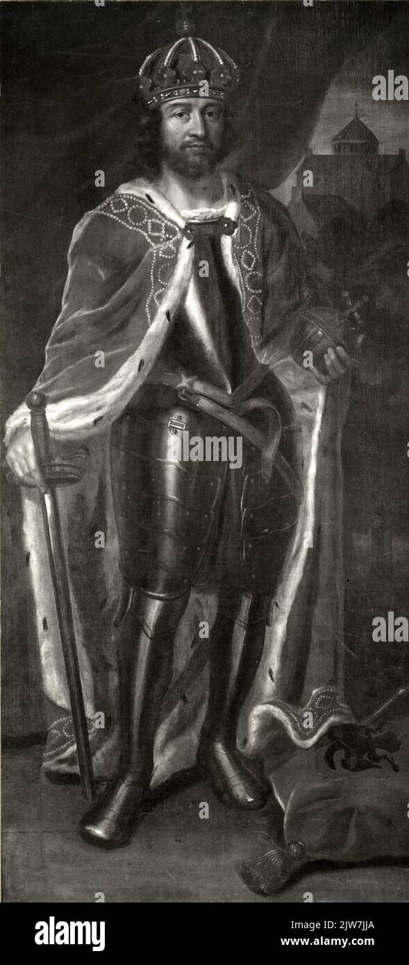 Portrait of Emperor Hendrik IV, born 1056, founder of the Mariakerk in ...