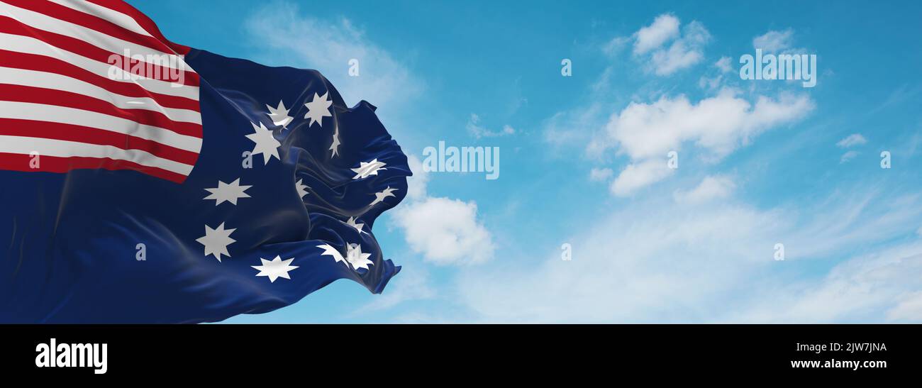 official flag of Easton, Pennsylvania untied states of America at ...