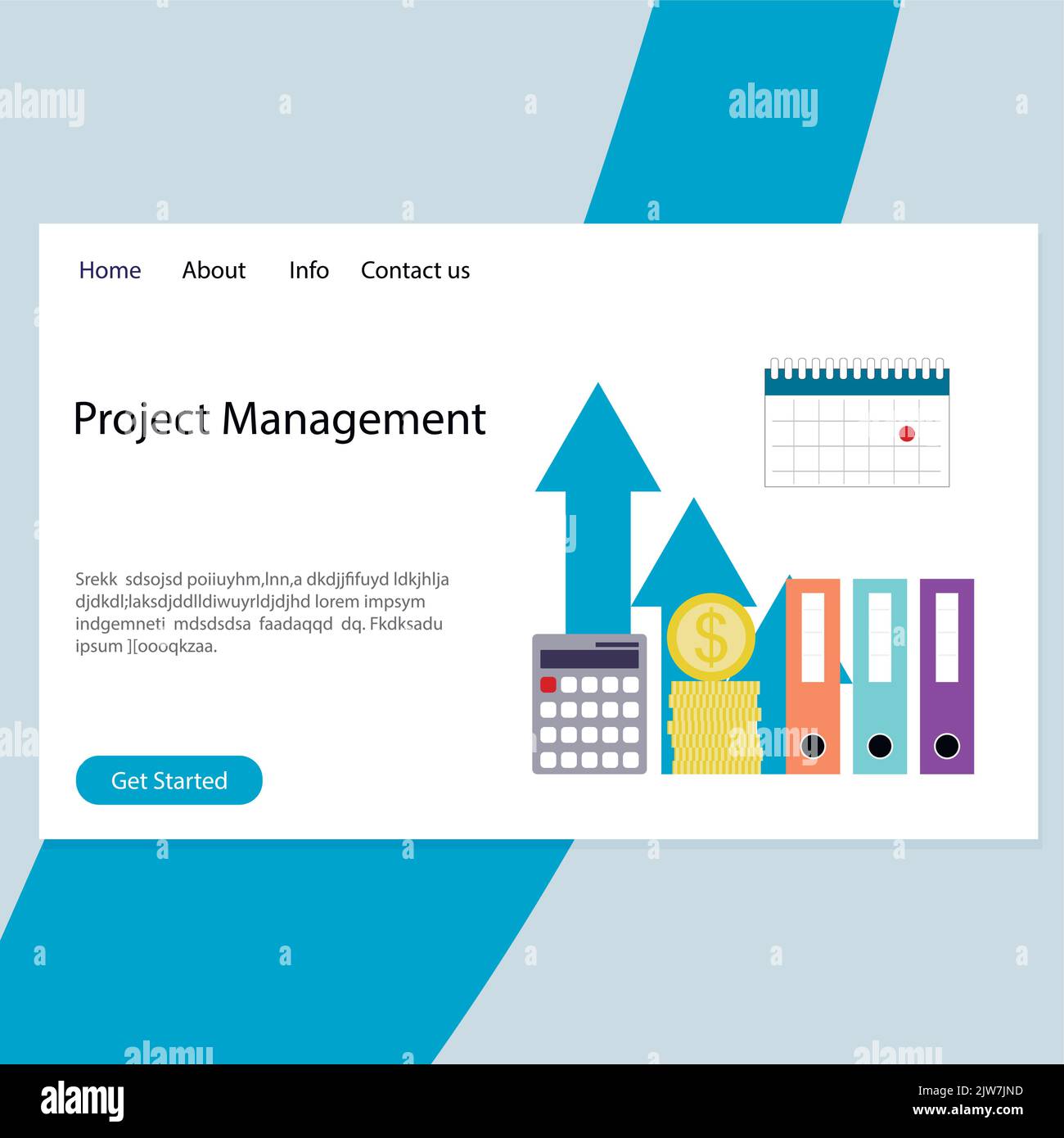Project management service for business and start up, landing page ...
