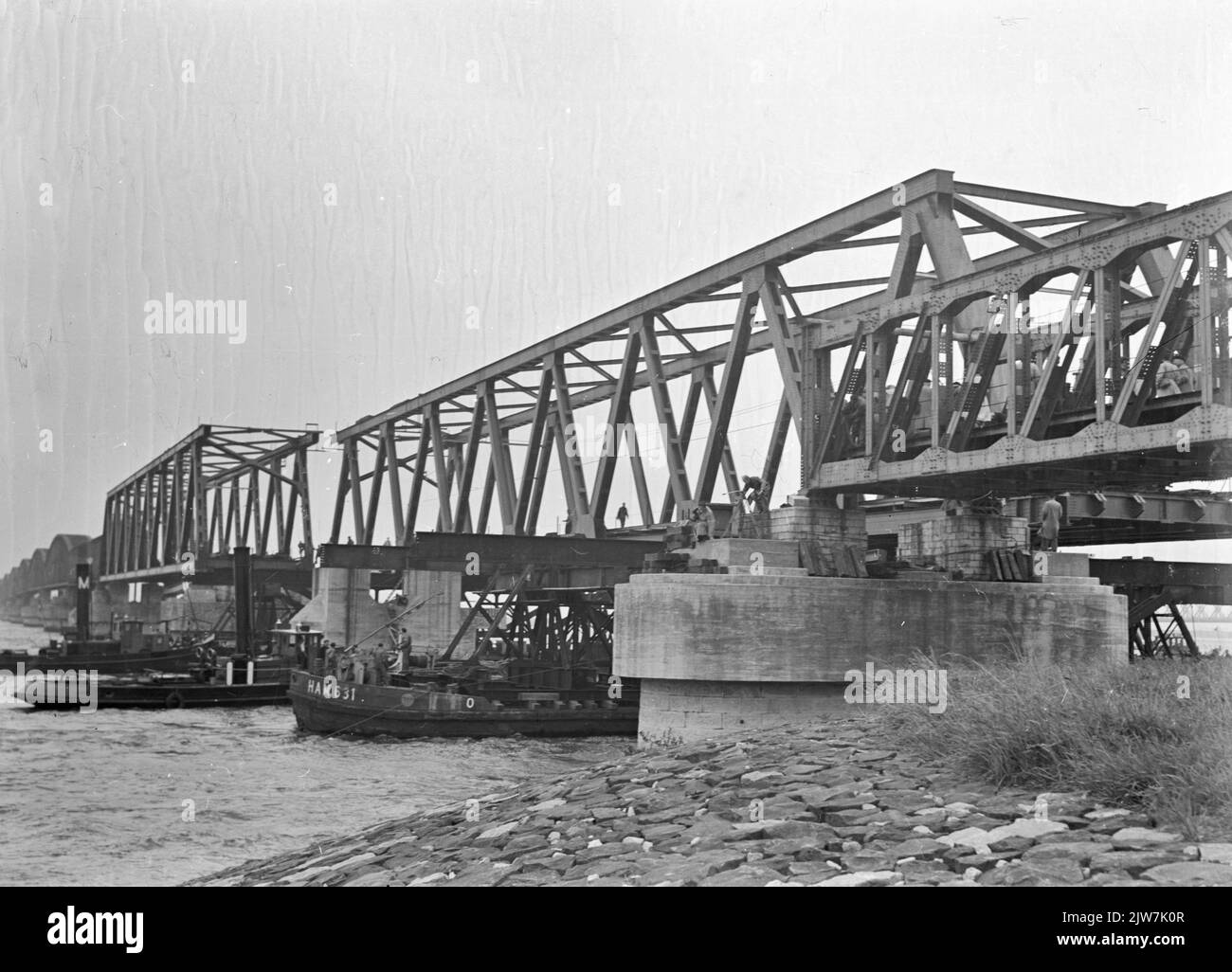 View of the entry of a new part of the Moerdijk Bridge Stock Photo - Alamy