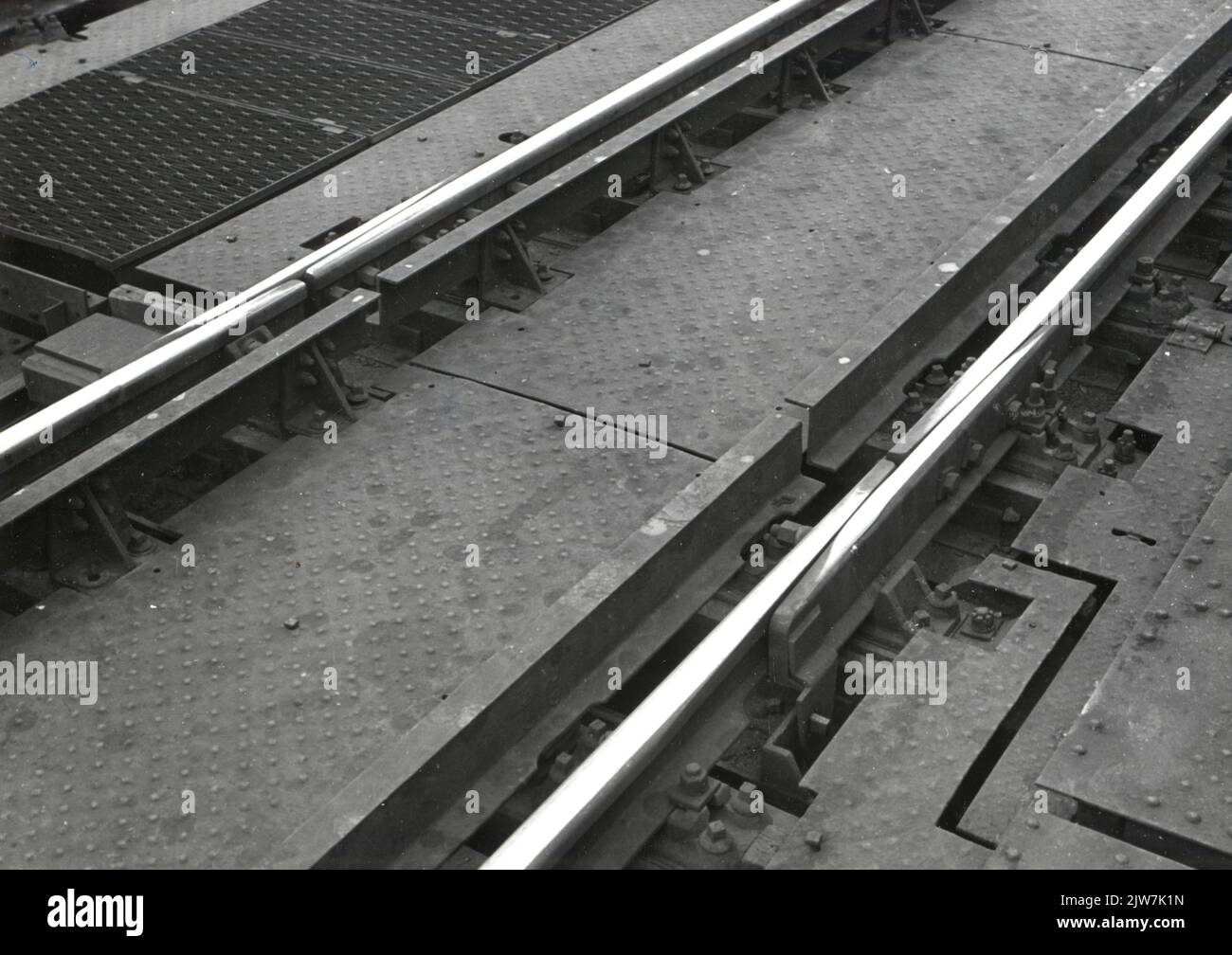 Image of the rail transition (compensation axle) at a railway bridge in ...