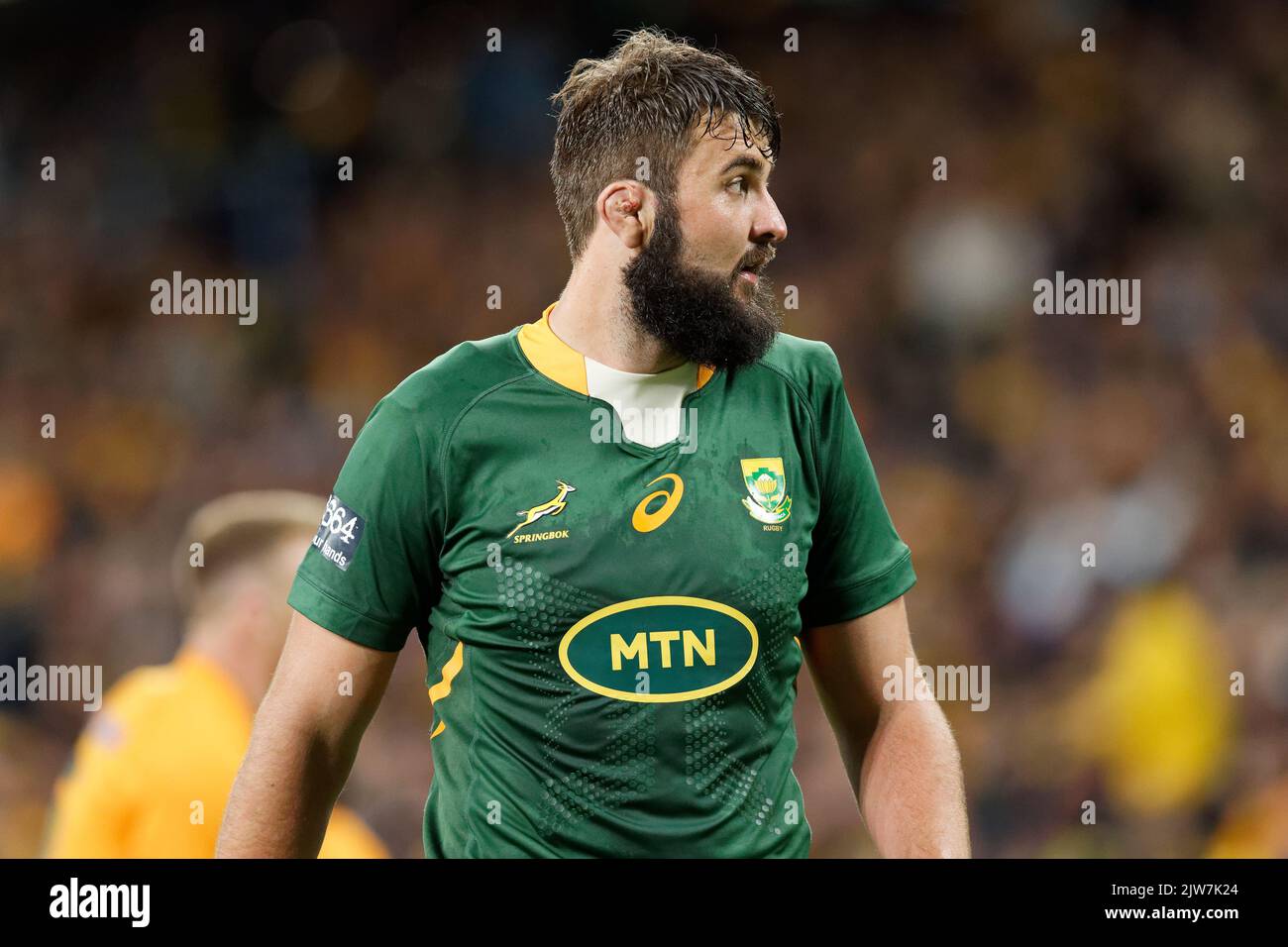 SYDNEY, AUSTRALIA - SEPTEMBER 3: Lood de Jager of South Africa looks on ...