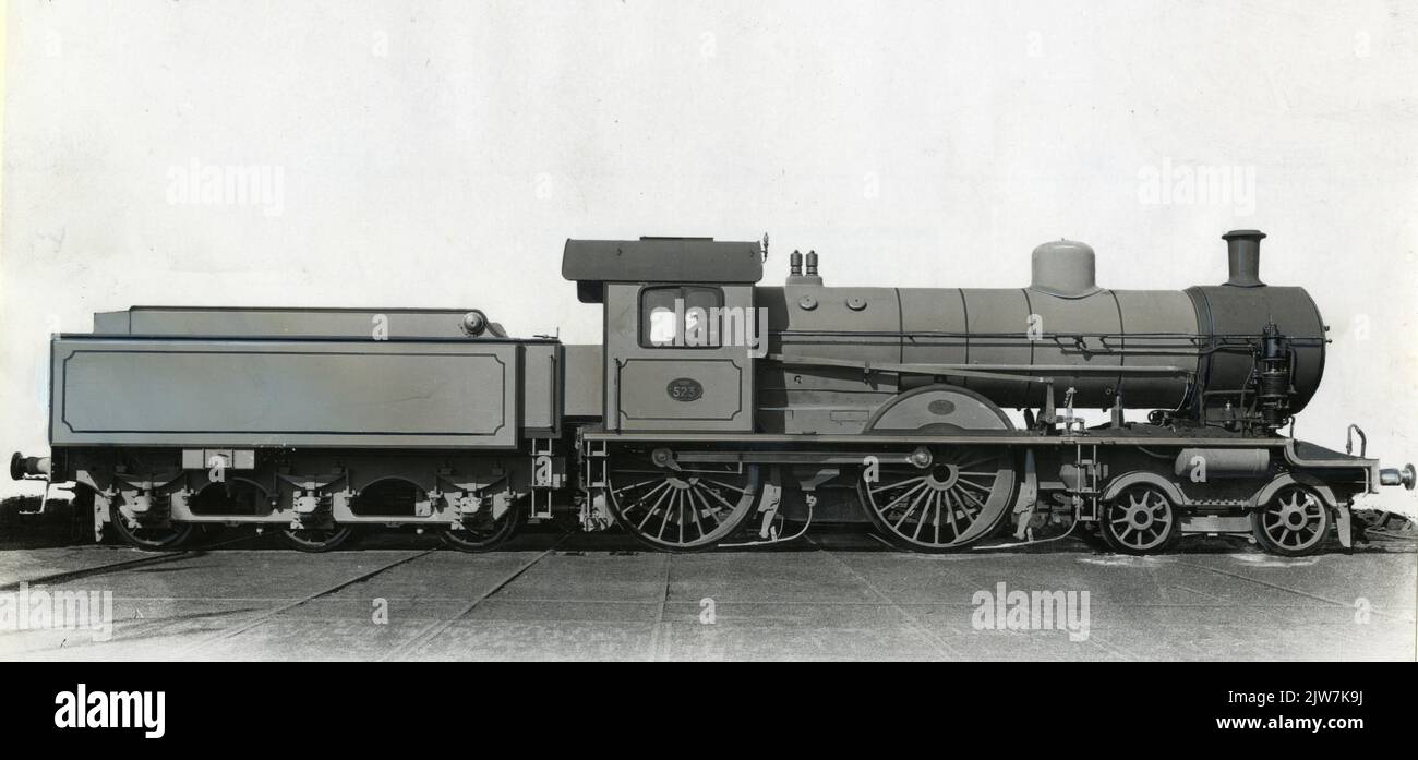 Image of the factory new steam locomotive nr. 523 (series 501-535) of ...