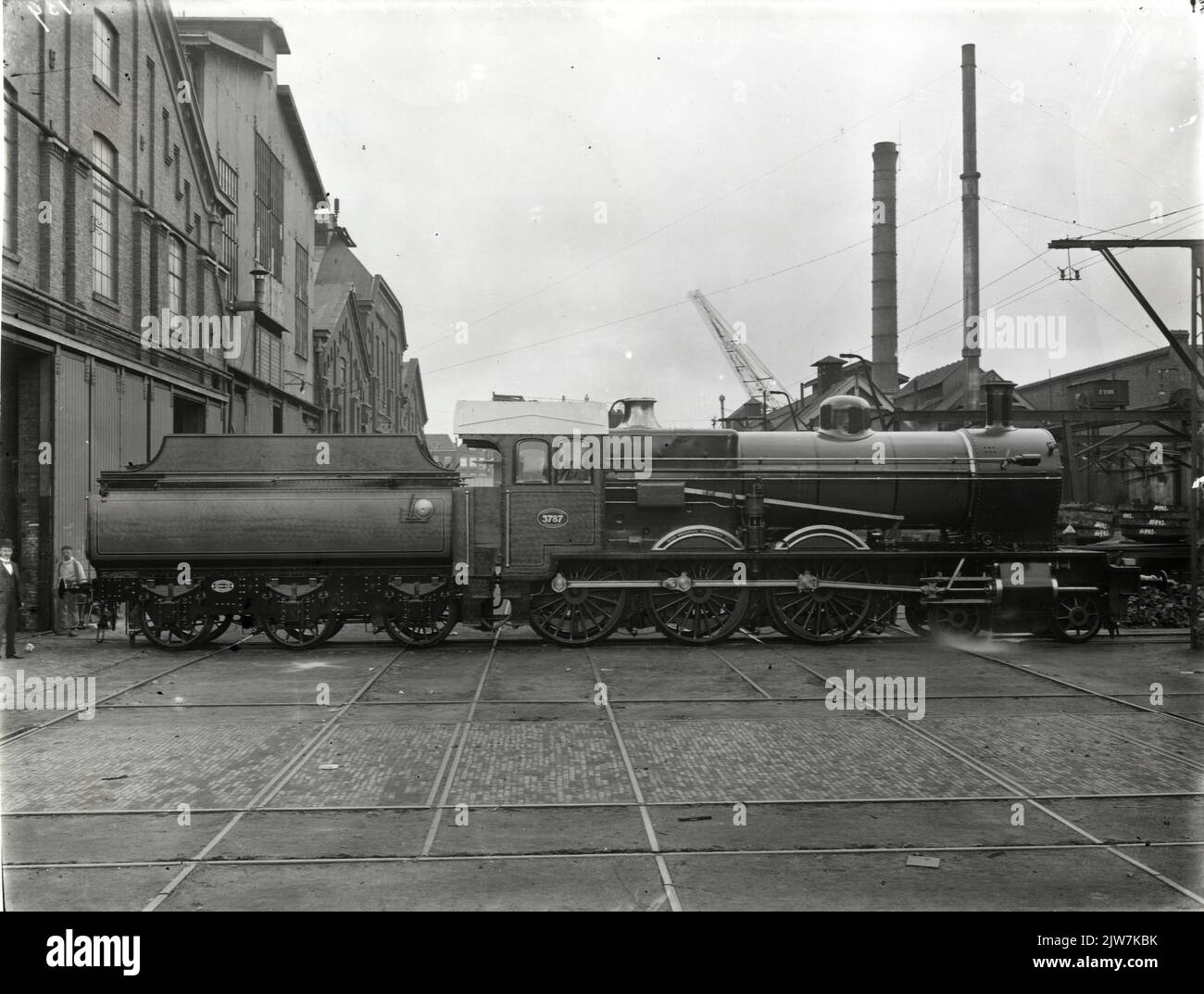 Image of the factory -new steam locomotive No. 3787 (series 3700/3800 ...