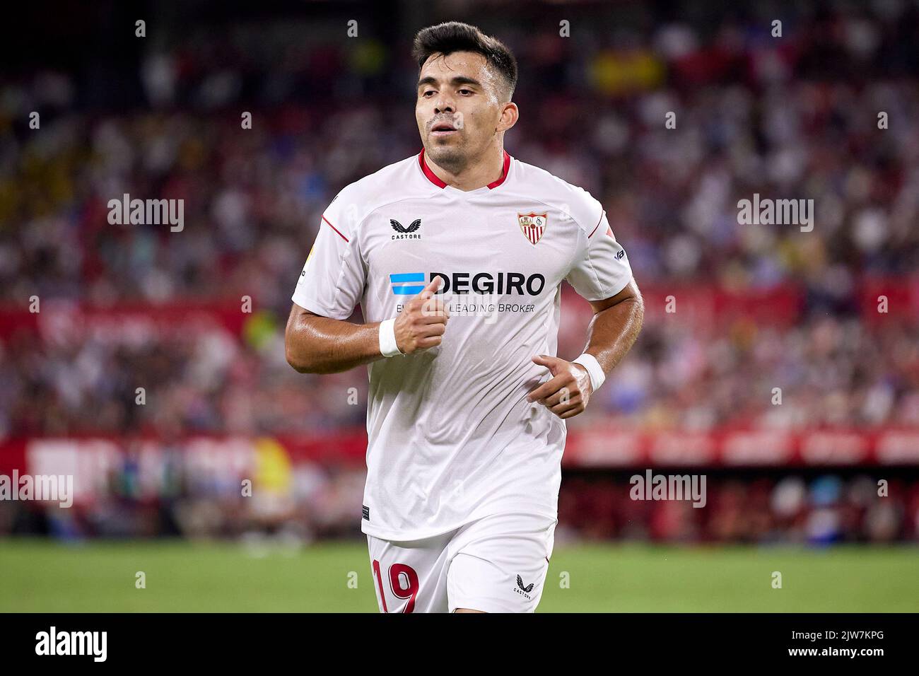Seville, Spain. 03rd Sep, 2022. Marcos Acuna (19) of Sevilla FC seen ...