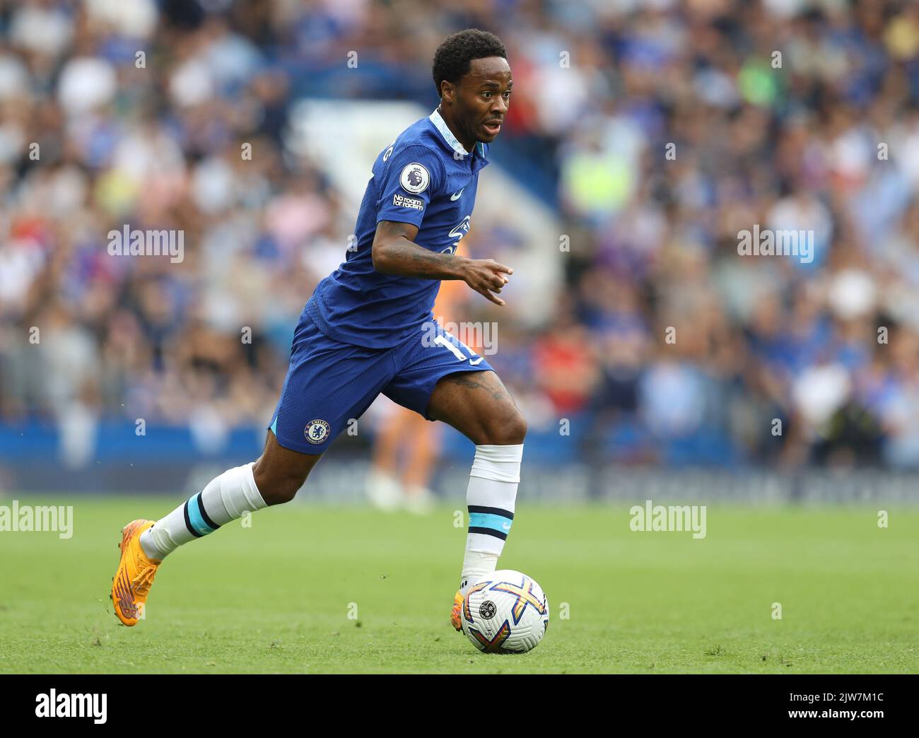 London, England, 3rd September 2022. Raheem Sterling of Chelsea during ...