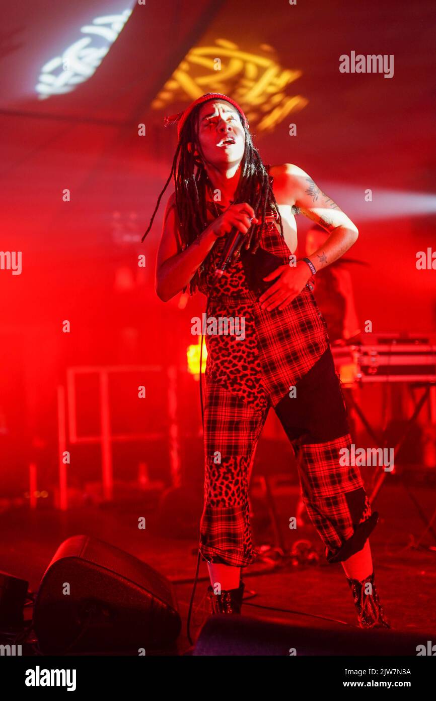 Dorset, UK. Saturday, 3 September, 2022. Grove (real name Beth Griffin ...