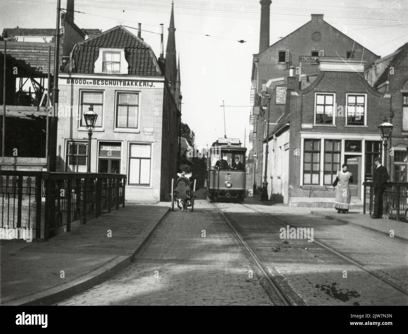View of the Stone Bridge over the Vecht in Utrecht; From the northeast ...