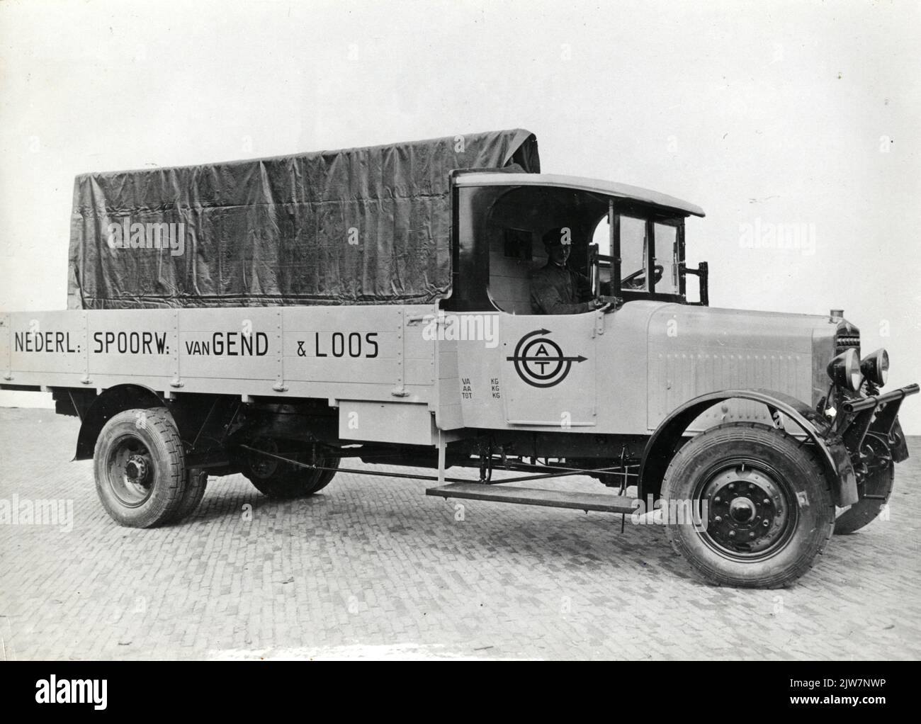 Image of a truck with open body of the Dutch Railways / Van Gend & Loos ...