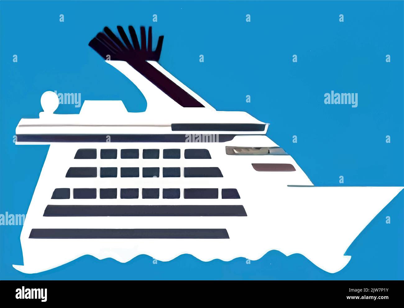 Cruise ship aerial view Stock Vector Images - Alamy