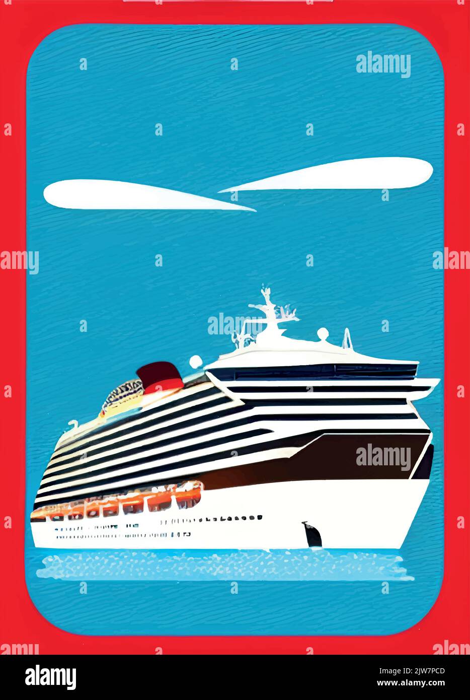 Aerial view boat on sea Stock Vector Images - Alamy