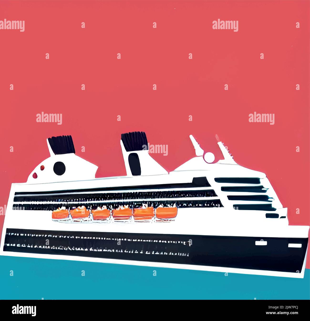 Caribbean sea water cruise ship port Stock Vector Images - Alamy