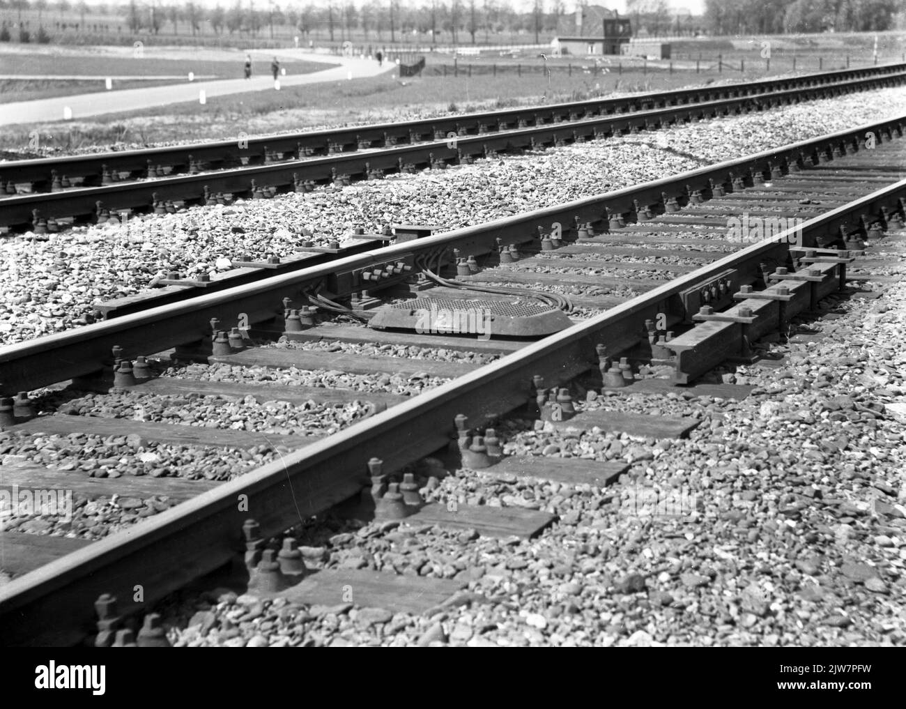 Image of a smile coil (rail coil) in a railway line near Utrecht Stock ...