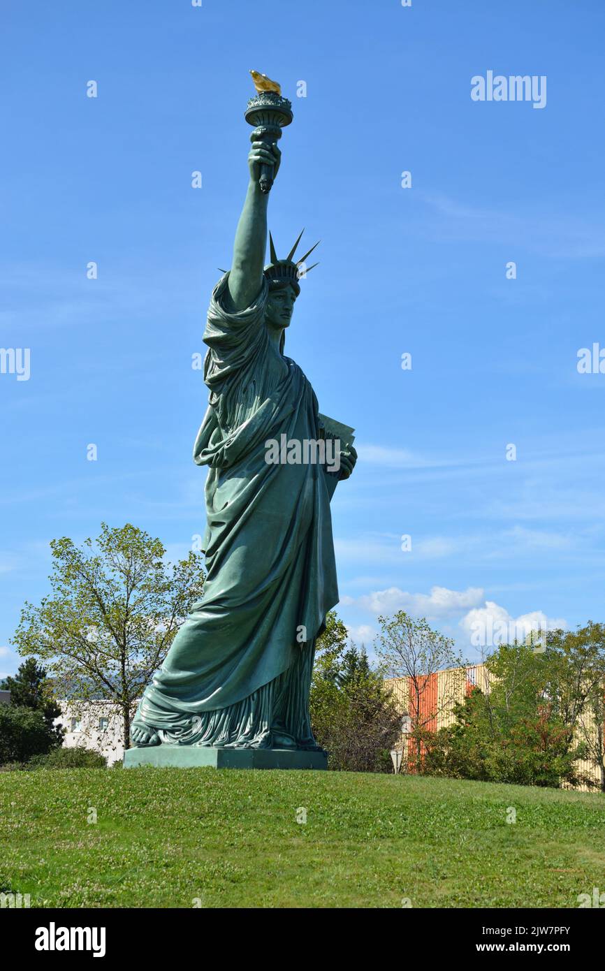 Colmar, France. August 21, 2022. Statue of Liberty in Colmar, France ...