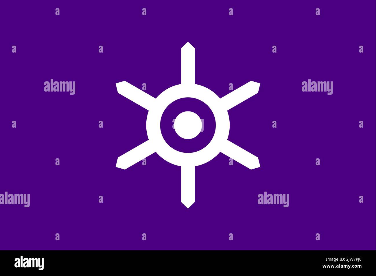 Flag of Tokyo Prefecture (Japan) - vector, Tokyo Metropolis, white ...