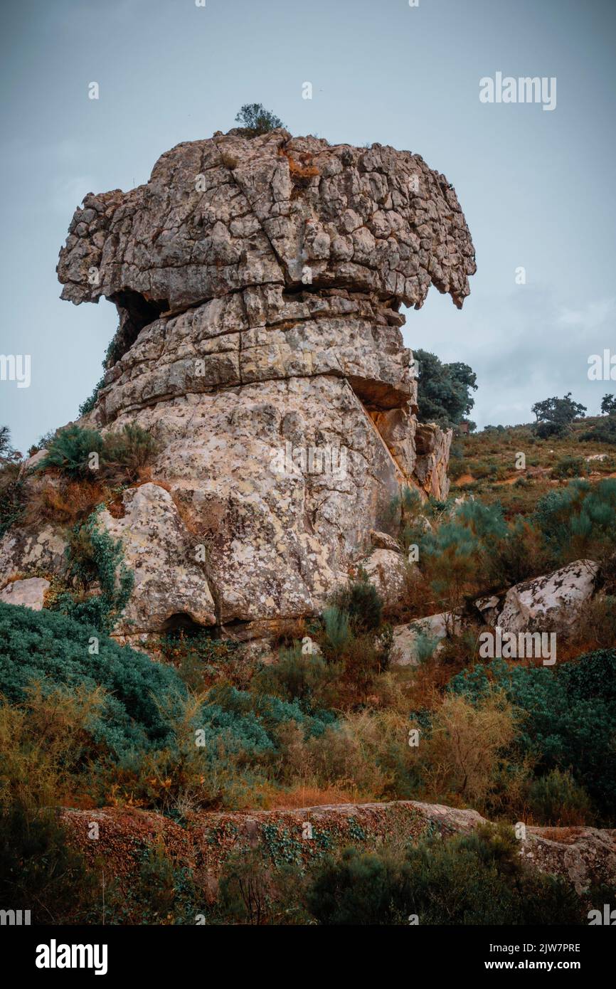 Stunning view of the rock known as La Montera del torero, due to its ...